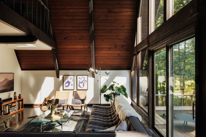 Mcm Forest A-frame With Wood-burning Fireplace - Lake Taghkanic State Park, Ancram