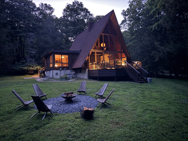 Mcm Forest A-frame Retreat + Pool - Lake Taghkanic State Park, Ancram