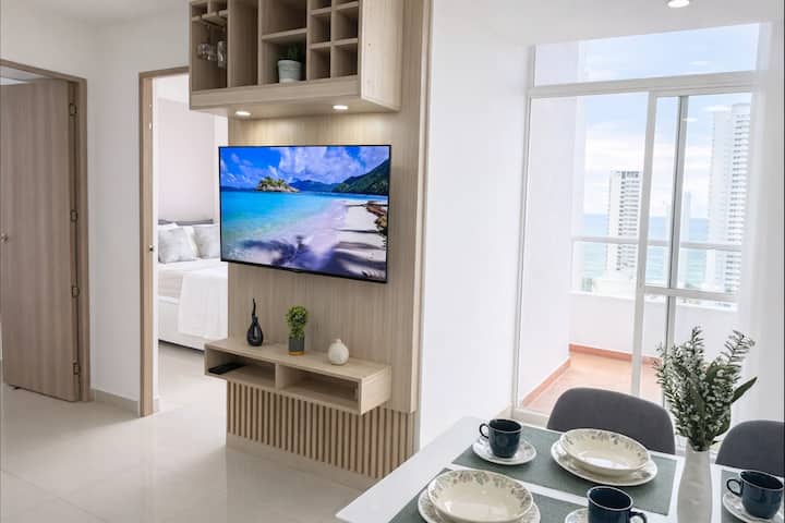 Disfruta La Vista Del Mar - Piso 21-wifi - Cartagena, Colombia