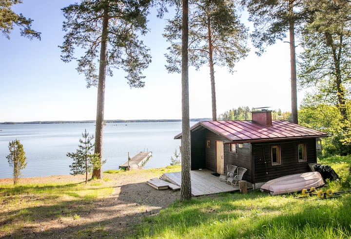 Waterfront Cozy Cottage, Sauna At Beach And Dock - Porvoo