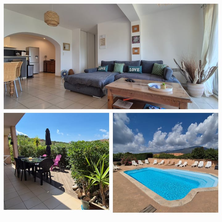 T3, Vue Mer, Piscine, Confort Pour 6 Voyageurs - Propriano