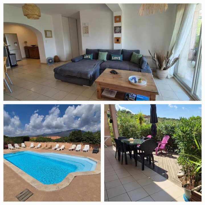 T3, Vue Mer,  Piscine, Confort Pour 6 Voyageurs - Belvédère-Campomoro