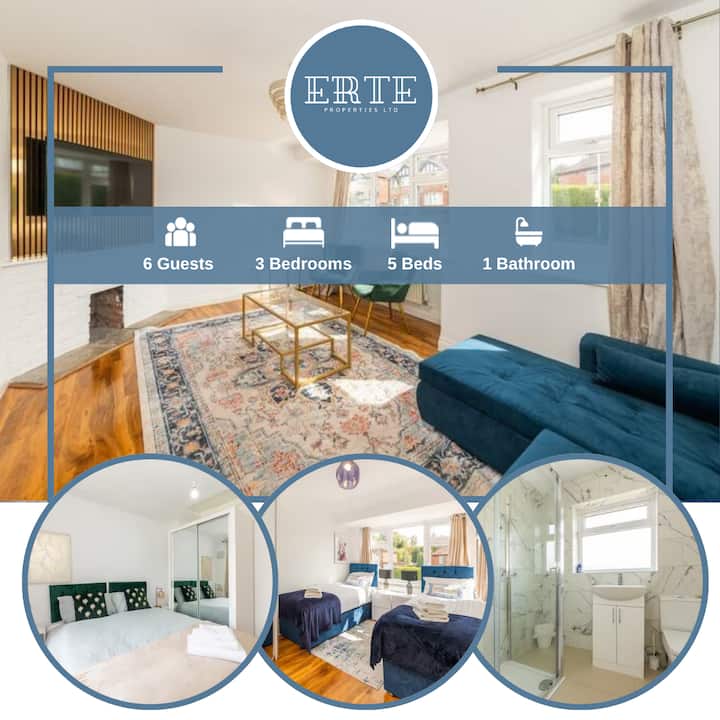 4 Beds | Free Parking | Fully Equipped Home - Reading