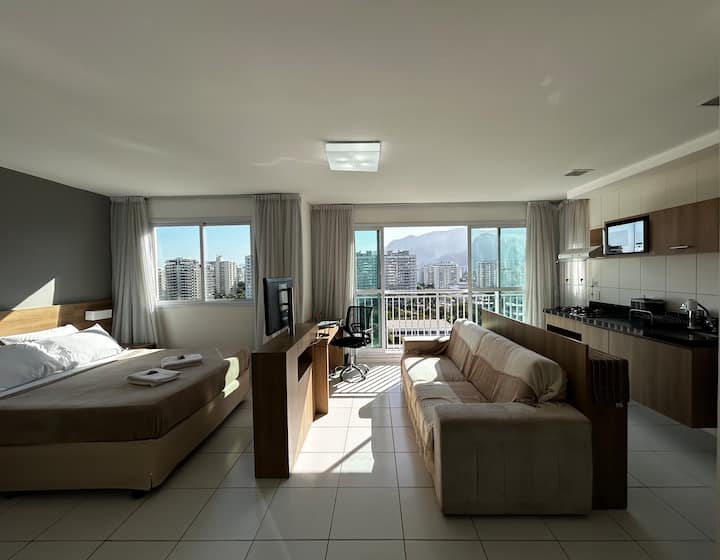 Flat |Cozinha |Lavanderia |Gym |Piscina |Sauna - Rio de Janeiro