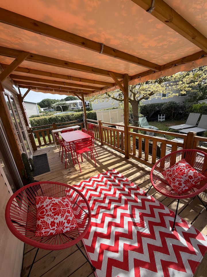 Bungalow 339 Camping 4* Lac Des Reves Wifi Netflix - Palavas-les-Flots