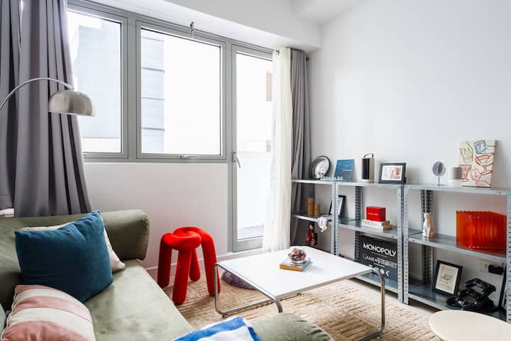 Pet-friendly 1br •Emma Bed•coffee• Projector - Qc - San Mateo