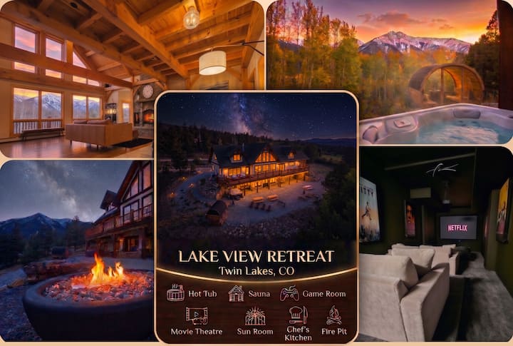 Lake View Retreat | Sauna, Hot Tub, Cinema & 14er - Twin Lakes, CO