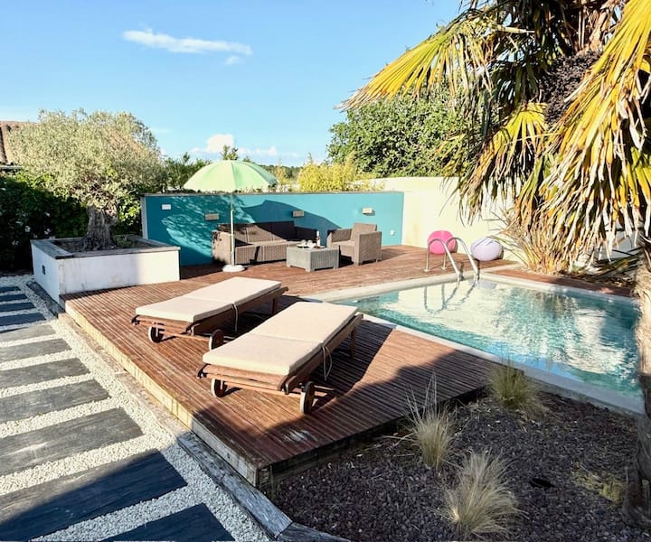 Studio De Charme Avec Jardin Ensoleillé Et Piscine - Charente-Maritime