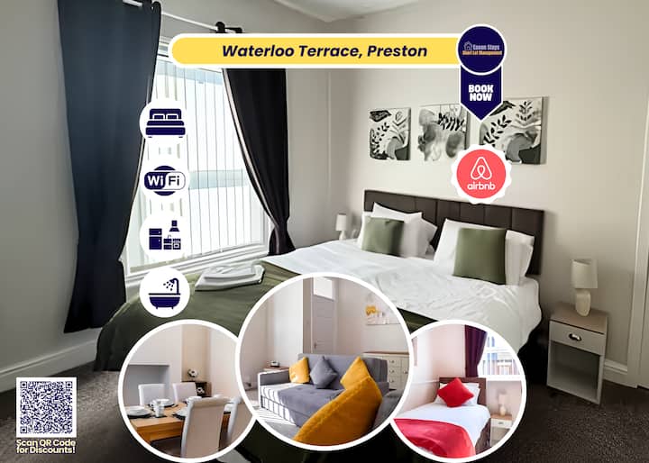 3br House • Sleeps 5 • Parking • Garden • Preston - Preston