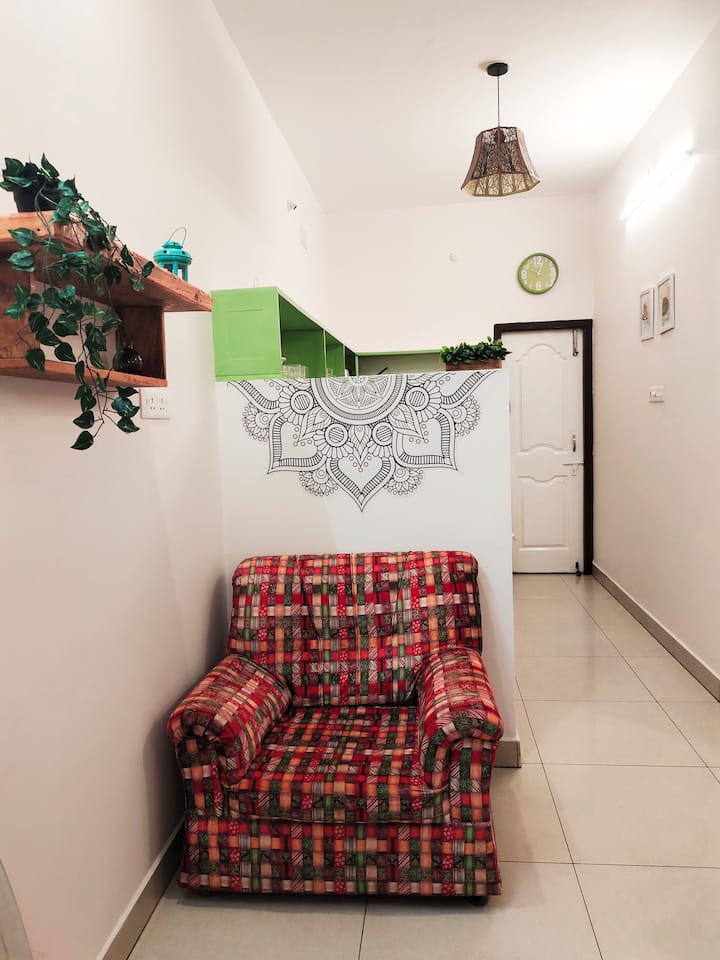 Elegant Green 2bhk | 2.3 Km Rock Beach - Pondichéry