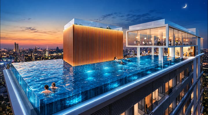<M37> Luxury Duplex 2 Bedrooms @ Cloud Pool ~ Gym ~ High Fiber Wi-fi ~ Hot Tub - Tailândia