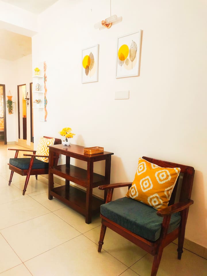 Dreamycosy 2bhk, Just 6 Mins To Whitetown & Beach - 폰디체리