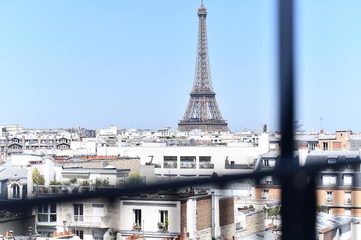 Eiffel Tower View : 1br Newly Renovated & Bright - Paris 14e Arrondissement