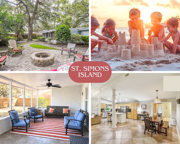 Island Getaway | Fire Pit Patio | 5 Mins To Beach - Brunswick, GA