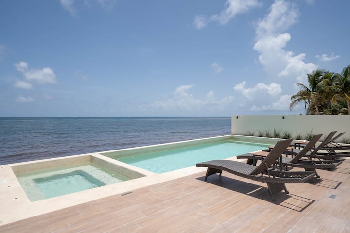 One-bedroom - Beachfront Condo- Cityview Apartment - Puerto Morelos