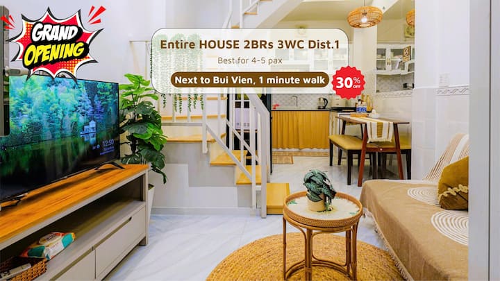 Grand-opening Full House2br3wc Centre Bui Vien D1 - Ho Chi Minh City