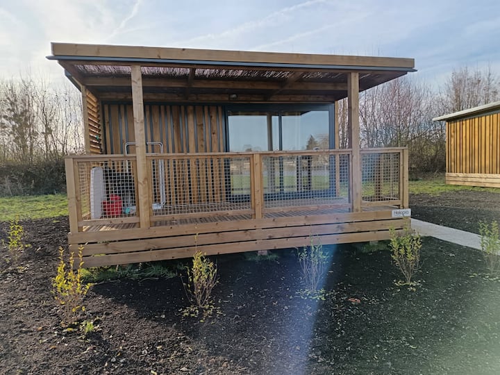Chalet Bois Au Camping Les Chênes - Indre