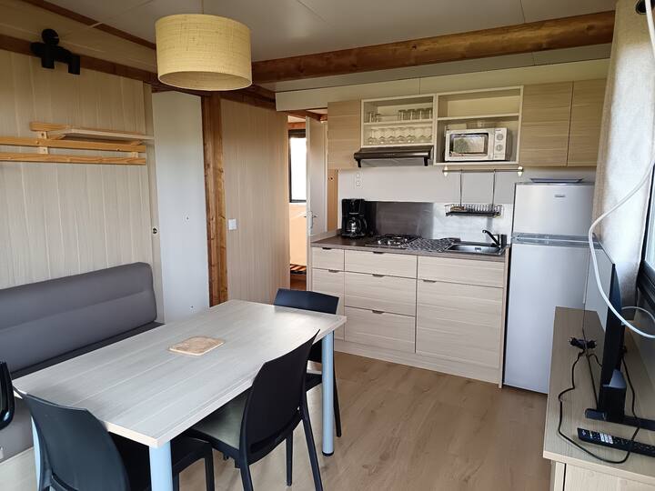Chalet Bois Au Camping Les Chênes - Indre