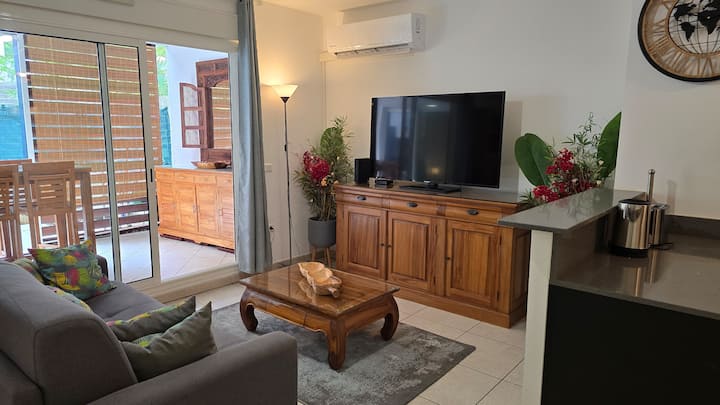 Bas De La Rivière : T2 45 M² En Rdc Clim, Parking - Saint-Denis