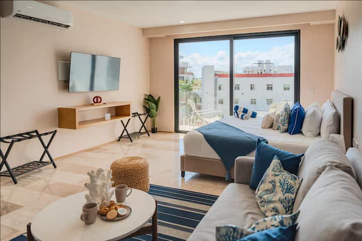 Estudio Cama Extra Grande Jacuzi Gym Balcón 5a Av. - Riviera Maya