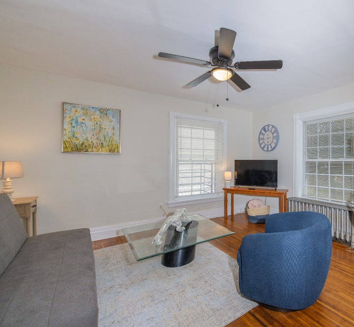 Stylish Nota Apartment | Queen+ Sofa-bed & Parking - University of Rochester, Rochester