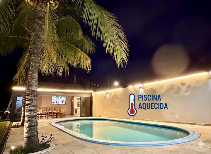 Piscina Aquecida - Recanto Reservado Perto Thermas - Olímpia