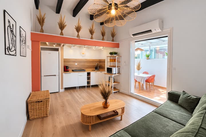 Appartement 40m2 Climatisé-parking-plage 150 M - Torreilles Plage