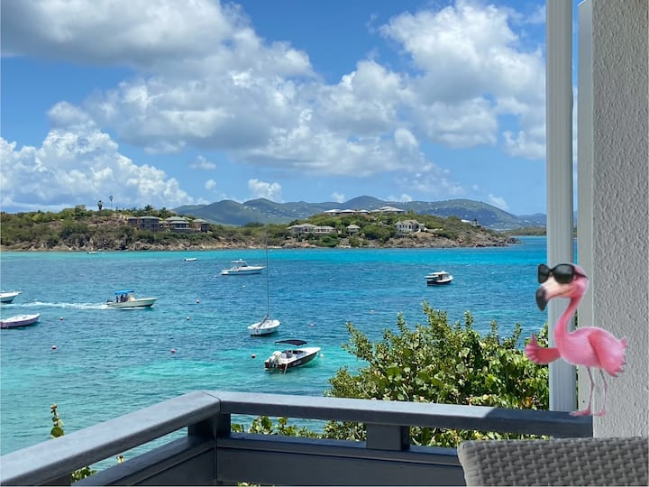 The Lazy Flamingo Beach Front With A View! - Saint Thomas