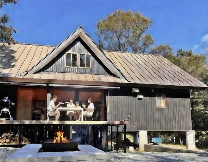 焚火、Bbq、大型浴槽、子供用室内ブランコ、南ヶ丘牧場徒歩、最大11名 - 那須町