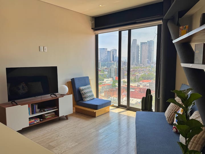 Sky View, Gym, Jacuzzi, Parking, Kitchen. - Mexico City