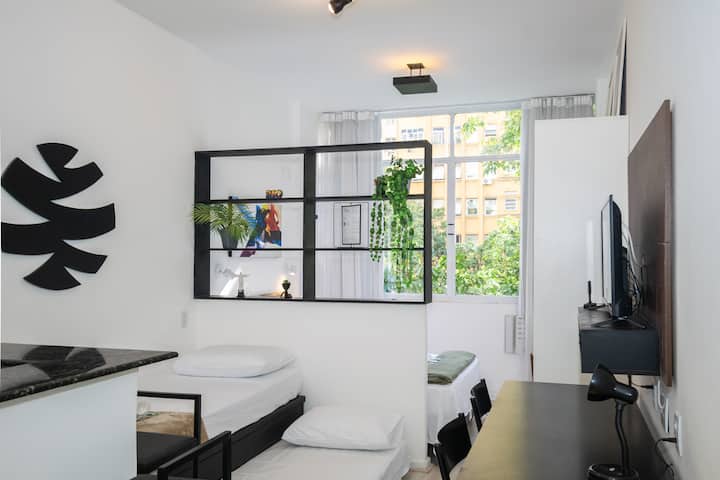 Loft Moderno, 4 Minutos Da Praia De Copacabana. - Copacabana