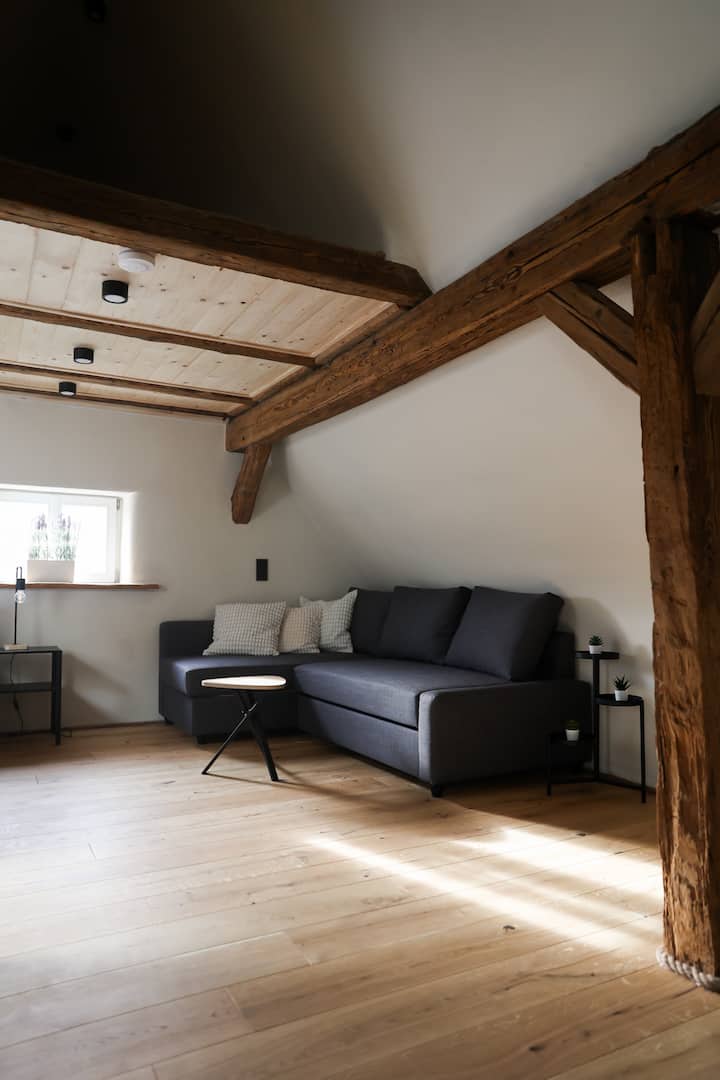 Lehm & Fachwerk Dach-apartment · Claycation - Marktbreit