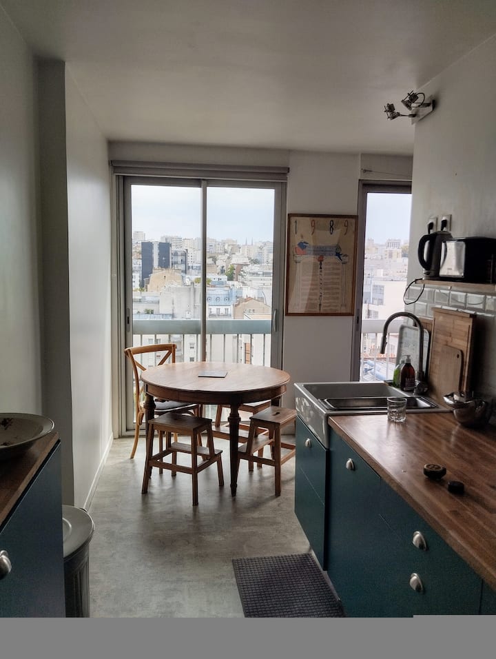 Chambre Avec Cuisine Paris 19 Metro 5 Ourcq - Paris