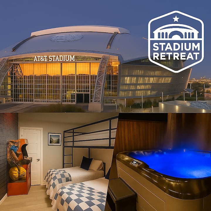 Stadium Retreat/4bdrm/2bthrms/8beds/jacuzzi/arcade - Arlington, TX