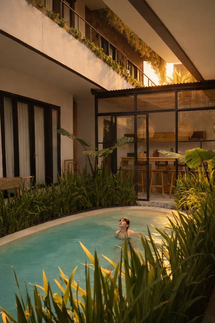 Promo- Cozy Room #B6 Central Seminyak + Coworking - 水明漾