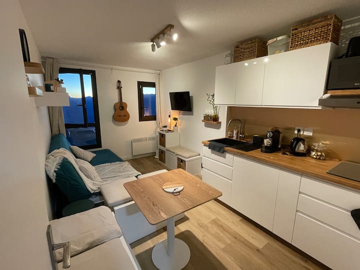 Studio Cabine Refait à Neuf 4 Personnes - Les 7 Laux