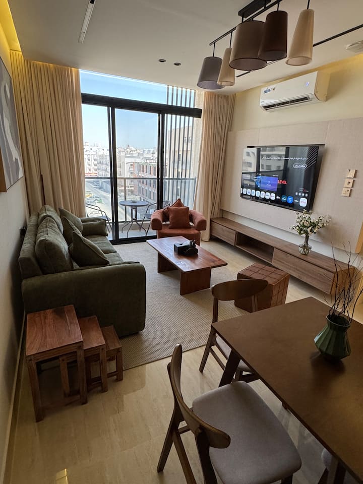 شقة أنيقة غرفتين وصالة بشرفة بلمسات فندقية راقية - Dammam