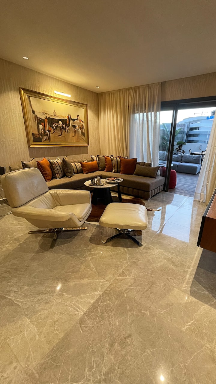 Cfc | Chic Appt 105 M2 | Piscine | Terrasse Privée - Casablanca