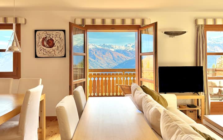 Crans-montana 3br·mountain View, Balcony & Parking - Leukerbad