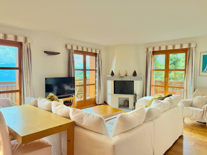 Crans-montana 3br·mountain View, Balcony & Parking - Crans-Montana