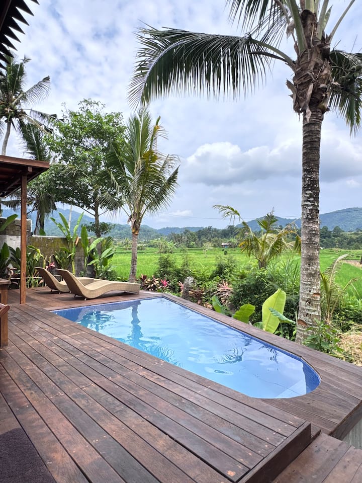 Cabin Sunrise With Private Pool And Kitchen - Bali