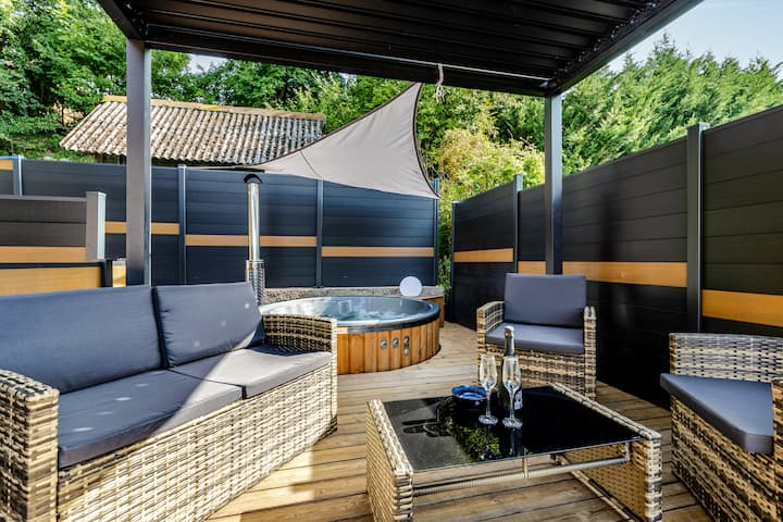 Love Room La Courtisane - Jacuzzi/spa - Terrasse - Niederbronn-les-Bains