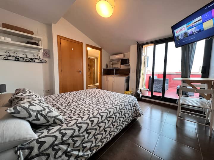 1 Estudio áTico Nuevo, Con Vista Al Mar Y Terraza - Mataró