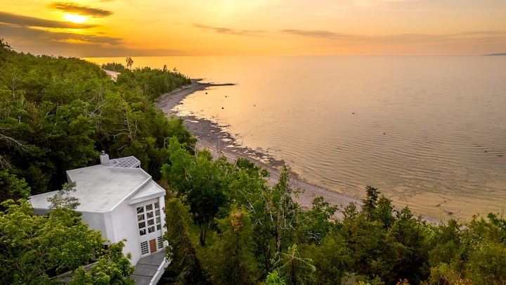 Glass Sunset House On Lake Mi - United States