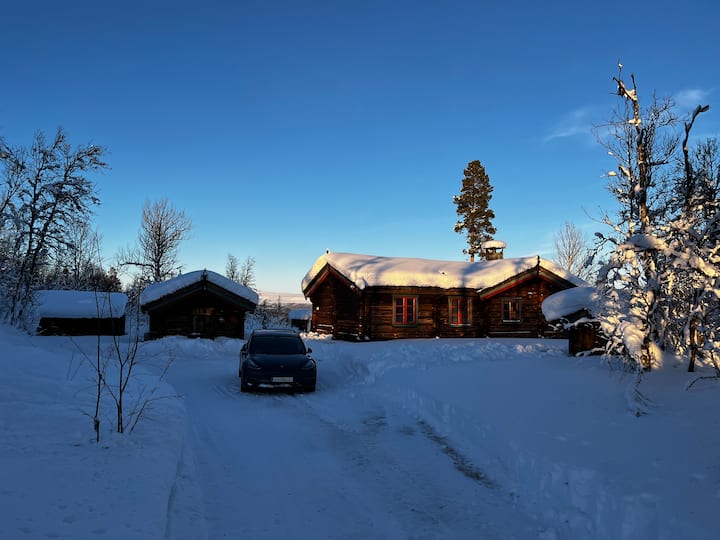 Koselig Og Romslig Tømmerhytte - Skåbu