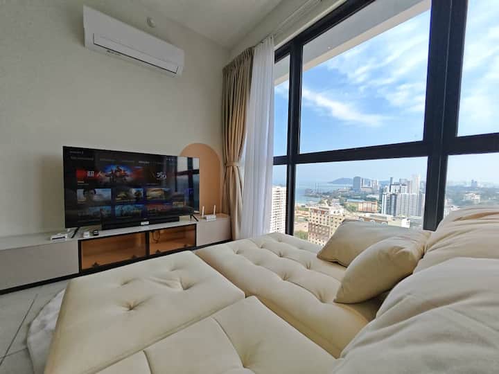 Cozy Muji Stay In Urban Suite - Batu Ferringhi