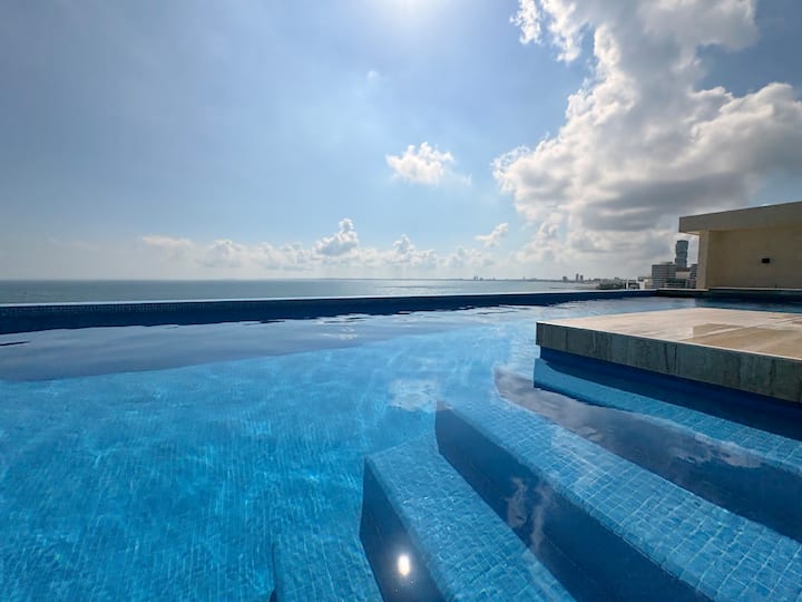 Luxury Apartment See View. Infinity Pool & Rooftop - Boca del Río