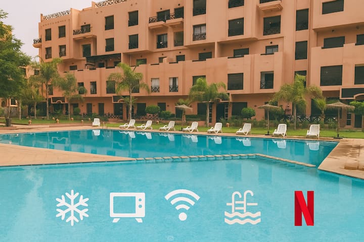 Appt 2 Chambres Salon, Piscines à 15 Min Du Stade - 마라케시