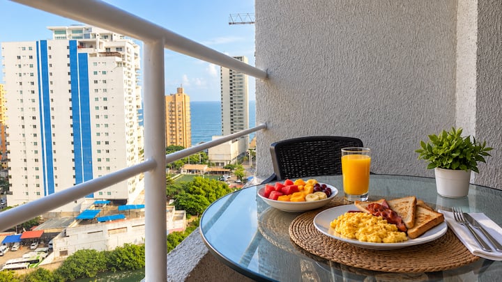 Flat With 2 Bathrooms, Rooftop Pool And Sea View Nearby - Cartagena de Indias