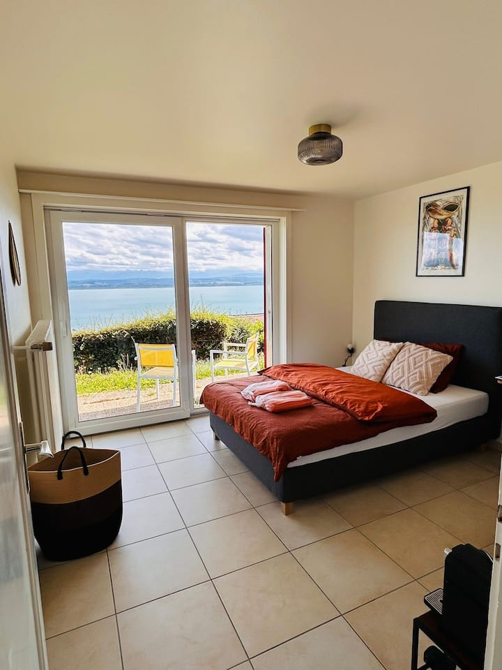 Vue Lac Chambre D'hôte Cape Coast Avec Terrasse - Neuchâtel